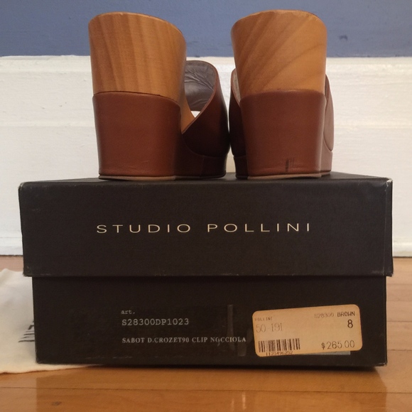 Pollini | Shoes | Pollini Wedge Slide Sandals Size 8 | Poshmark